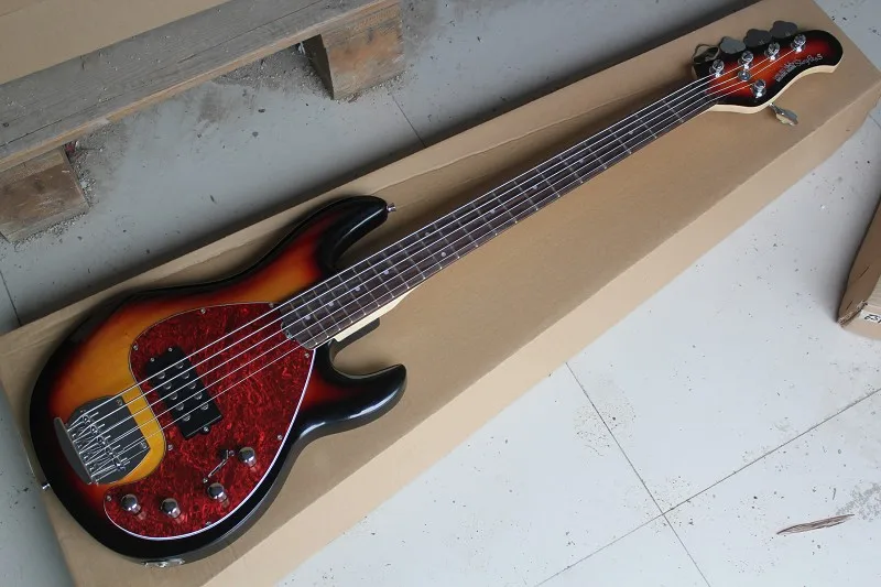 Music man bass stingRay 5 strings Sunburst electric bass Guitar with 9v ...
