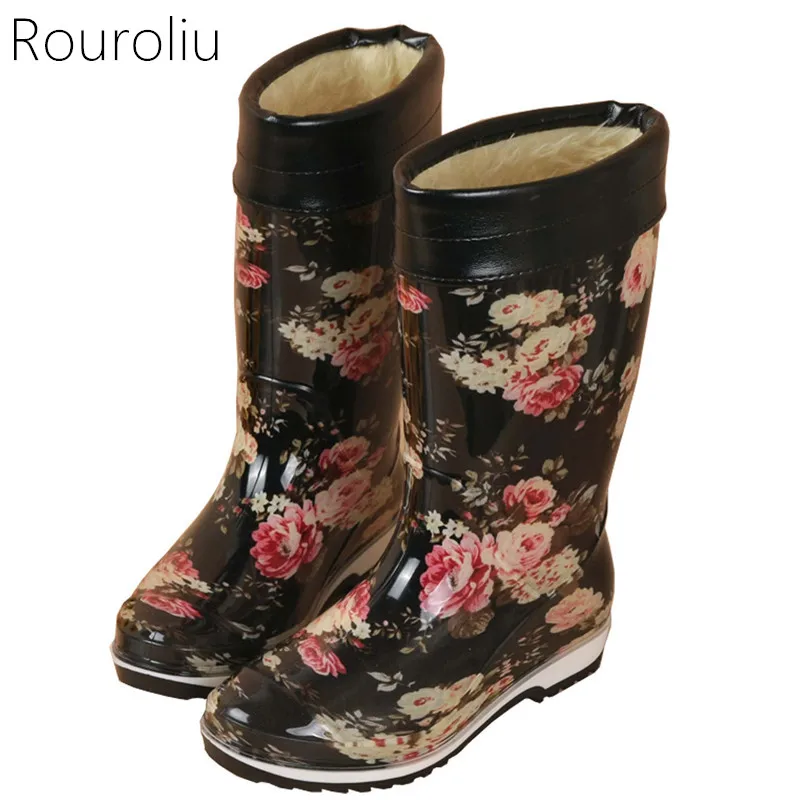 Rouroliu-botas-de-chuva-femininas-de-pvc-galochas-femininas ...