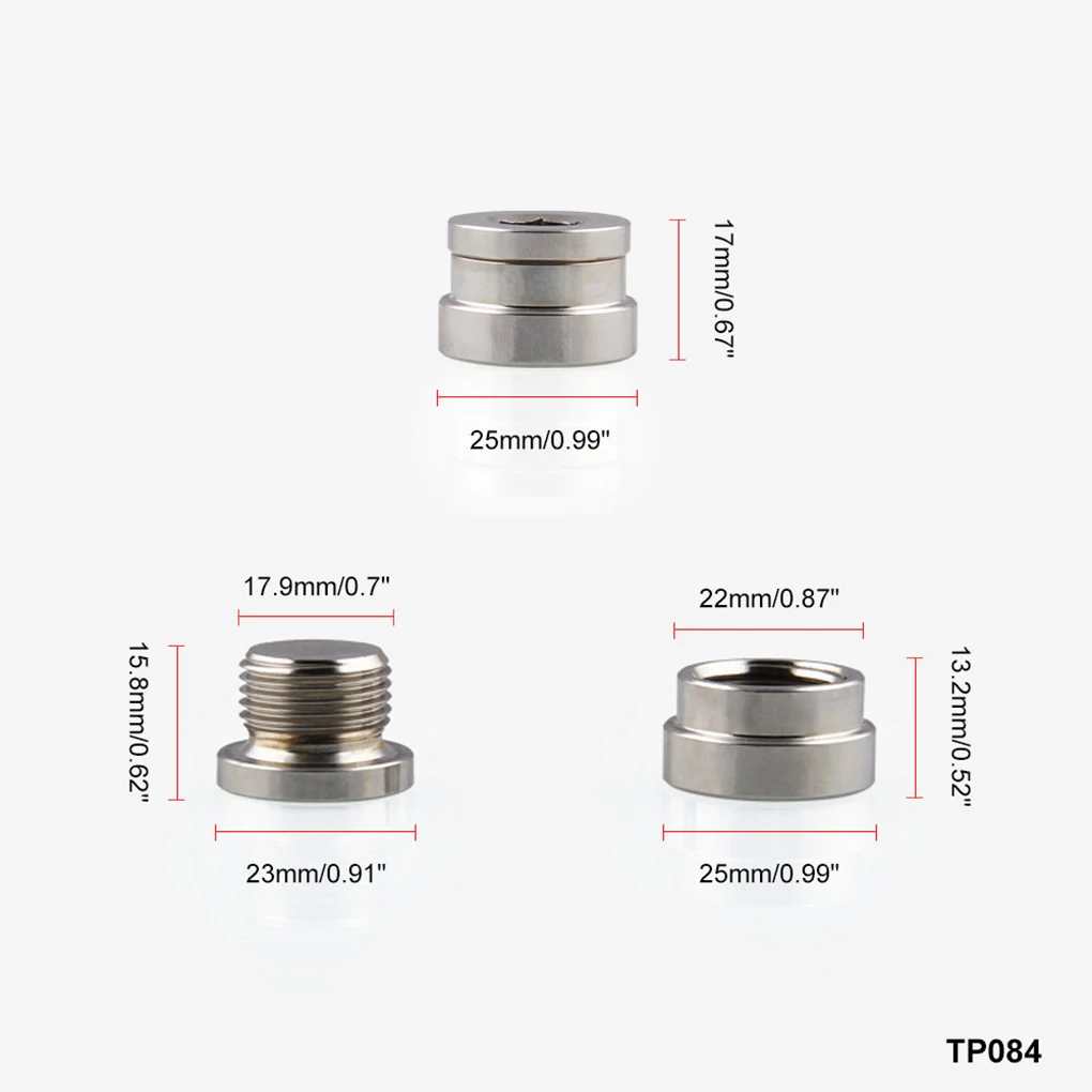 2 Set M18x1.5 O2 Oxygen Sensor Stainless Steel Stepped Mounting Bung ...