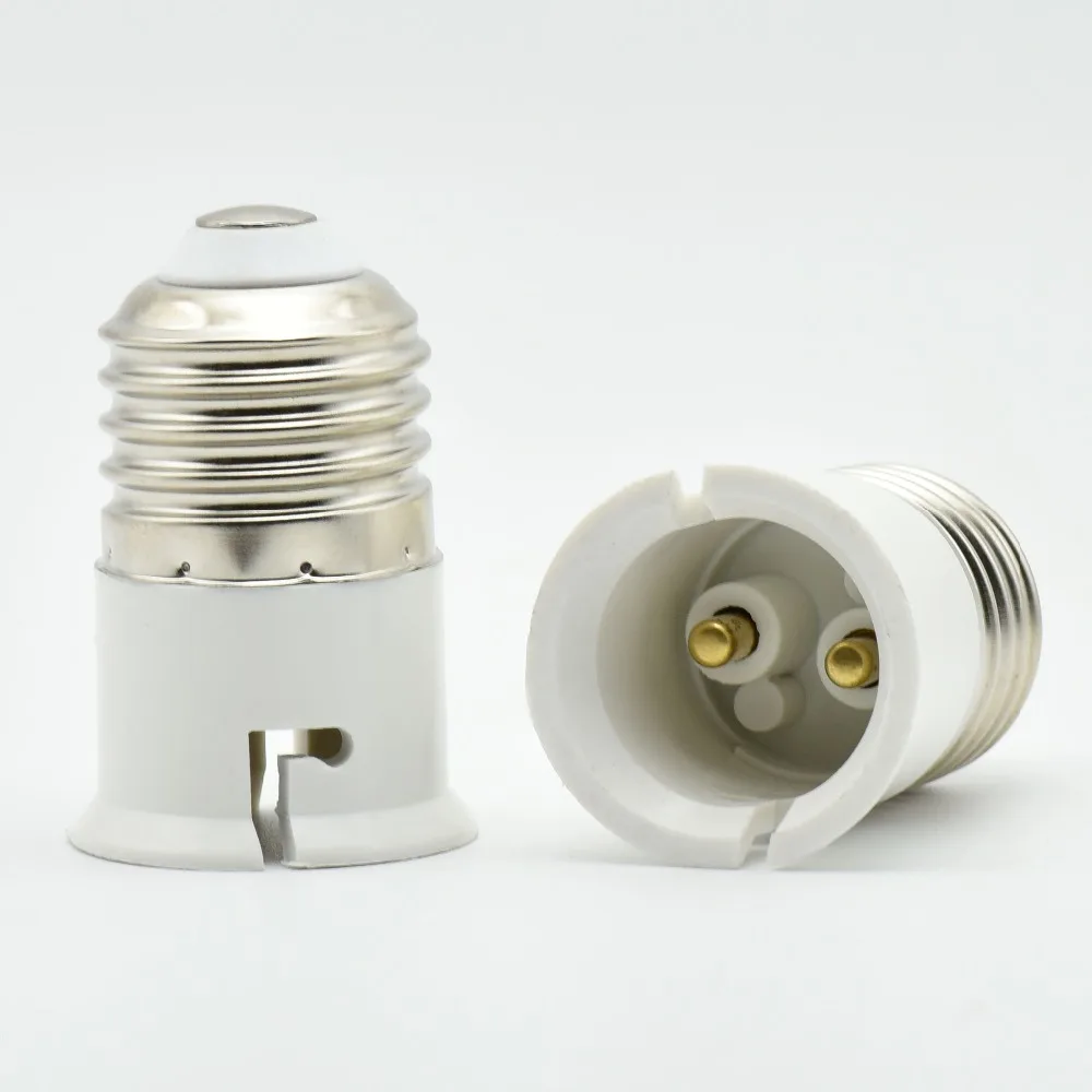 E27 to B22 Lamp Holder Converters B22 Screw Bulb Bases Halogen CFL LED ...