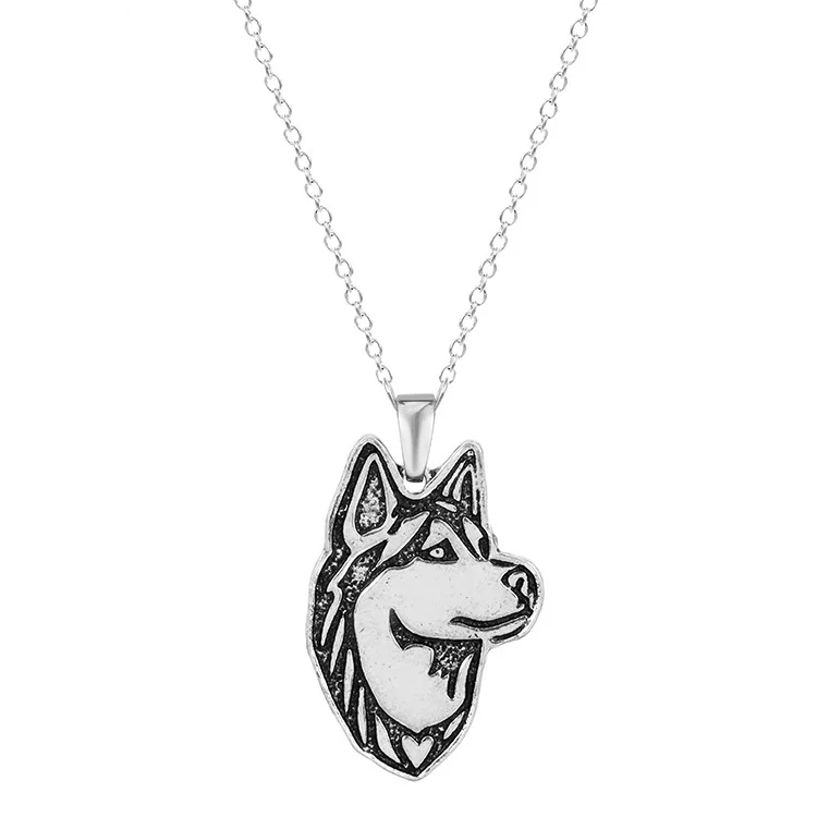 Siberian Husky Necklace Collares Populares Siberian Husky Dog Pendant ...