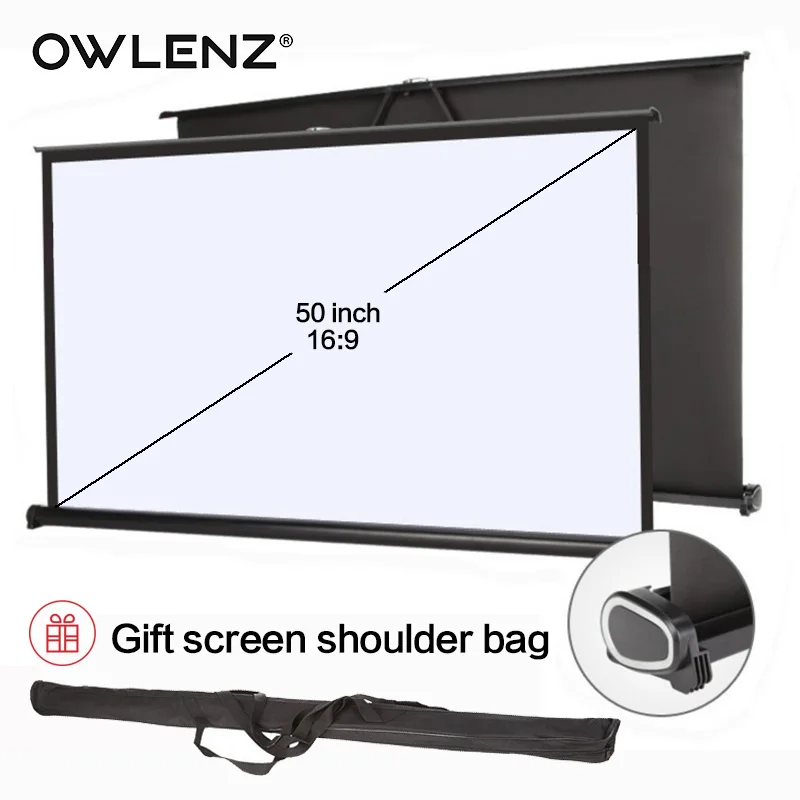 OWLENZ 50 inch 16:9 Laptop Expandable Mini Light Desktop HD Table ...