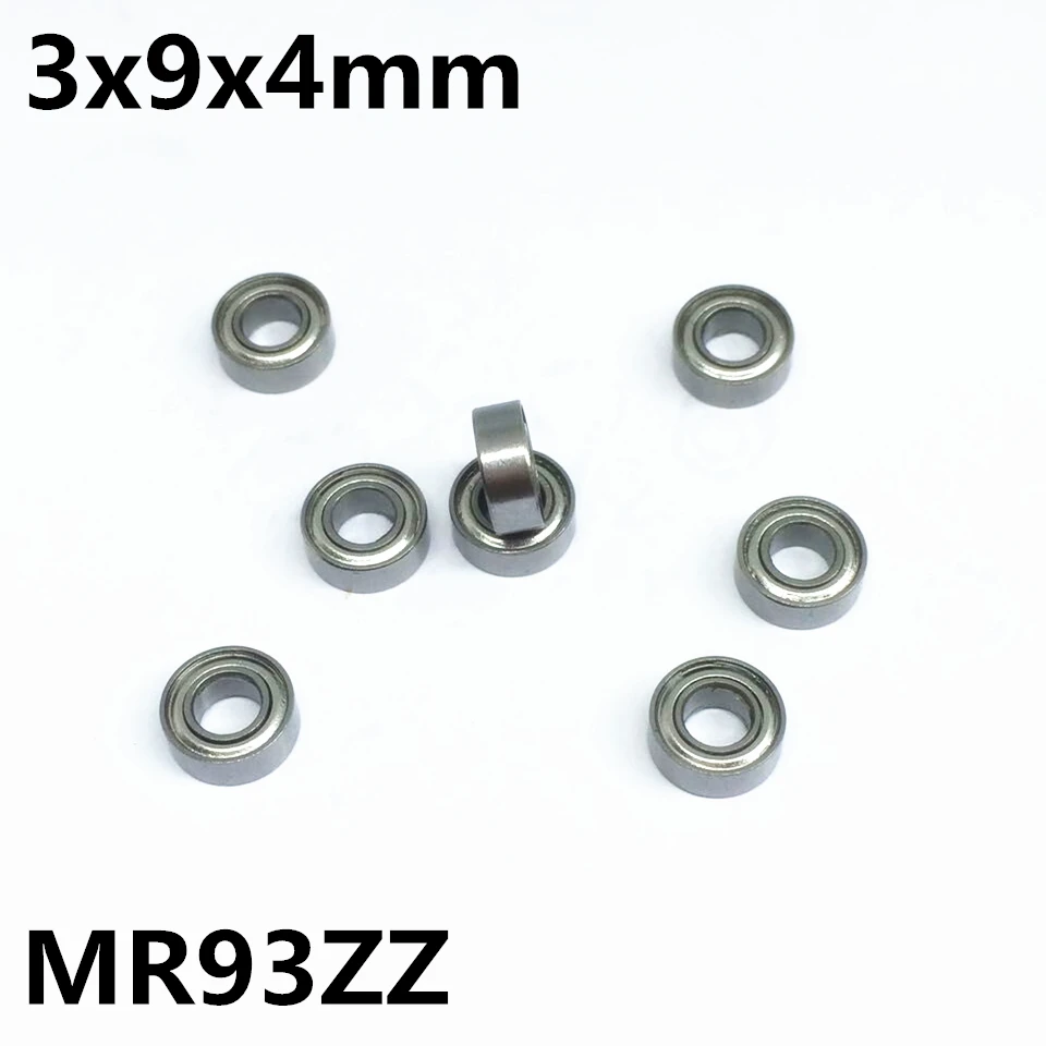 10Pcs-MR93ZZ-3x9x4-mm-Deep-groove-ball-bearing-Miniature-bearing-High ...