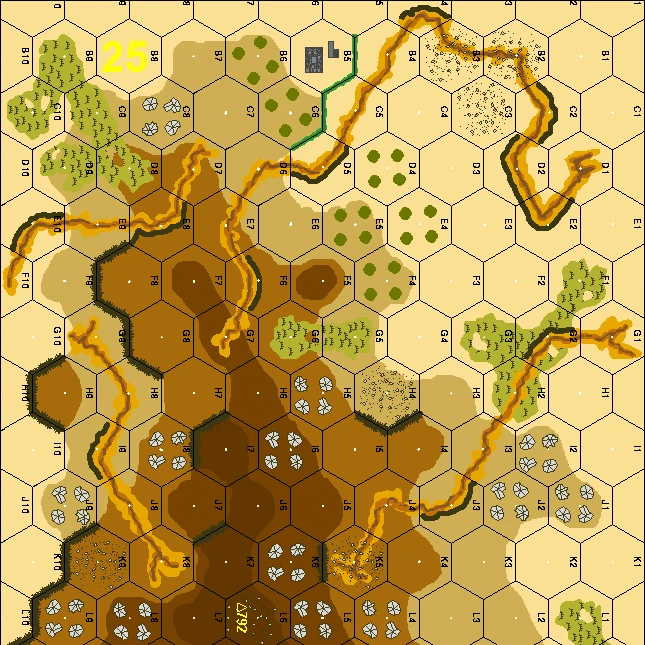 [ HomeMade WarGame ] ASL mapboard 25, Advanced Squad Leader Geomorphic ...