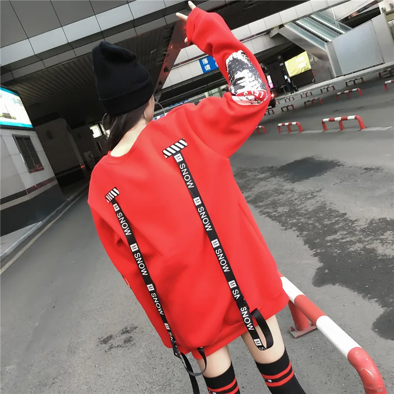 Women Hoodies Oversized Harajuku Sweatshirt Letter Print Streetwear