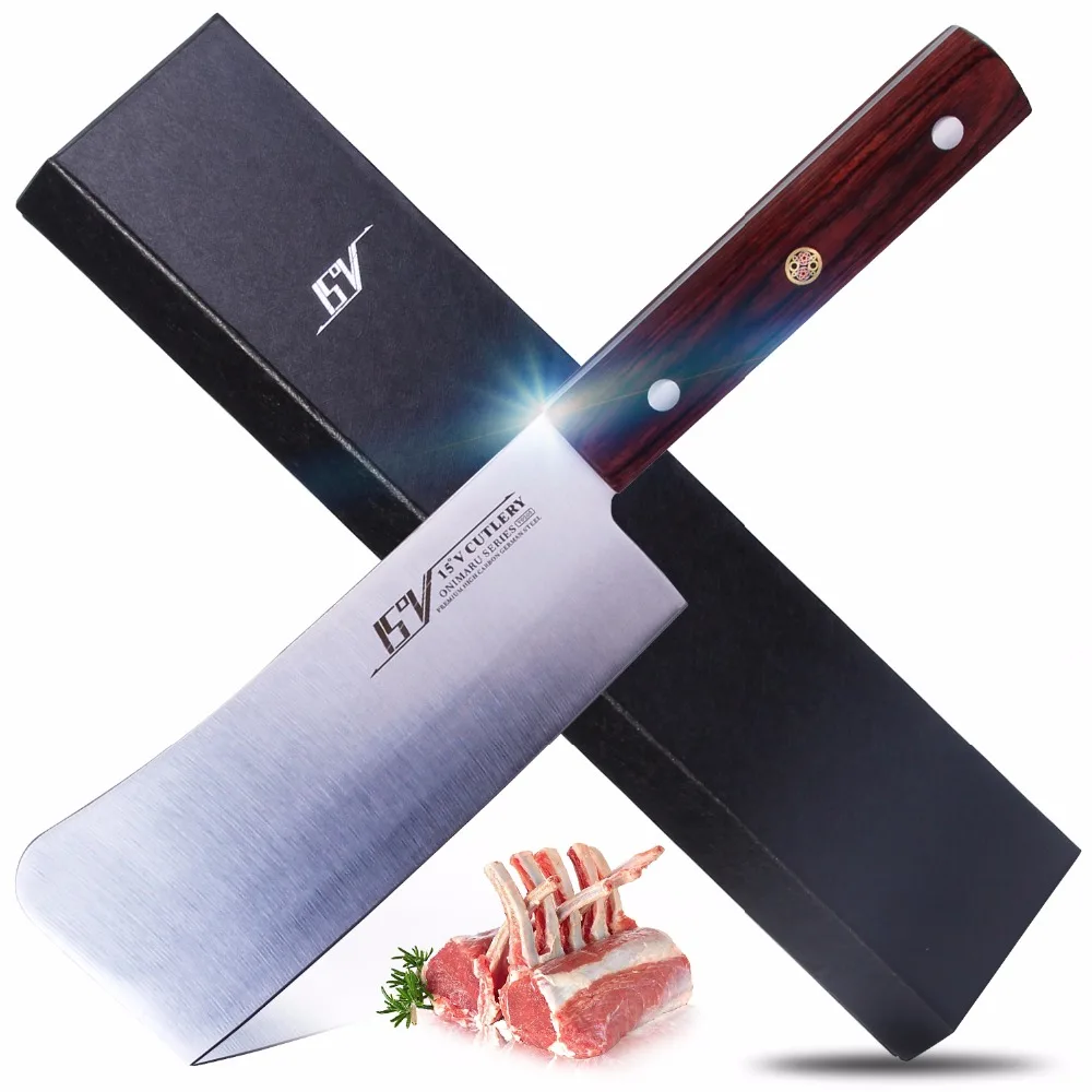 15V ONIMARU Series 6"Heavy Duty Cleaver Knife Premium High carbon ...