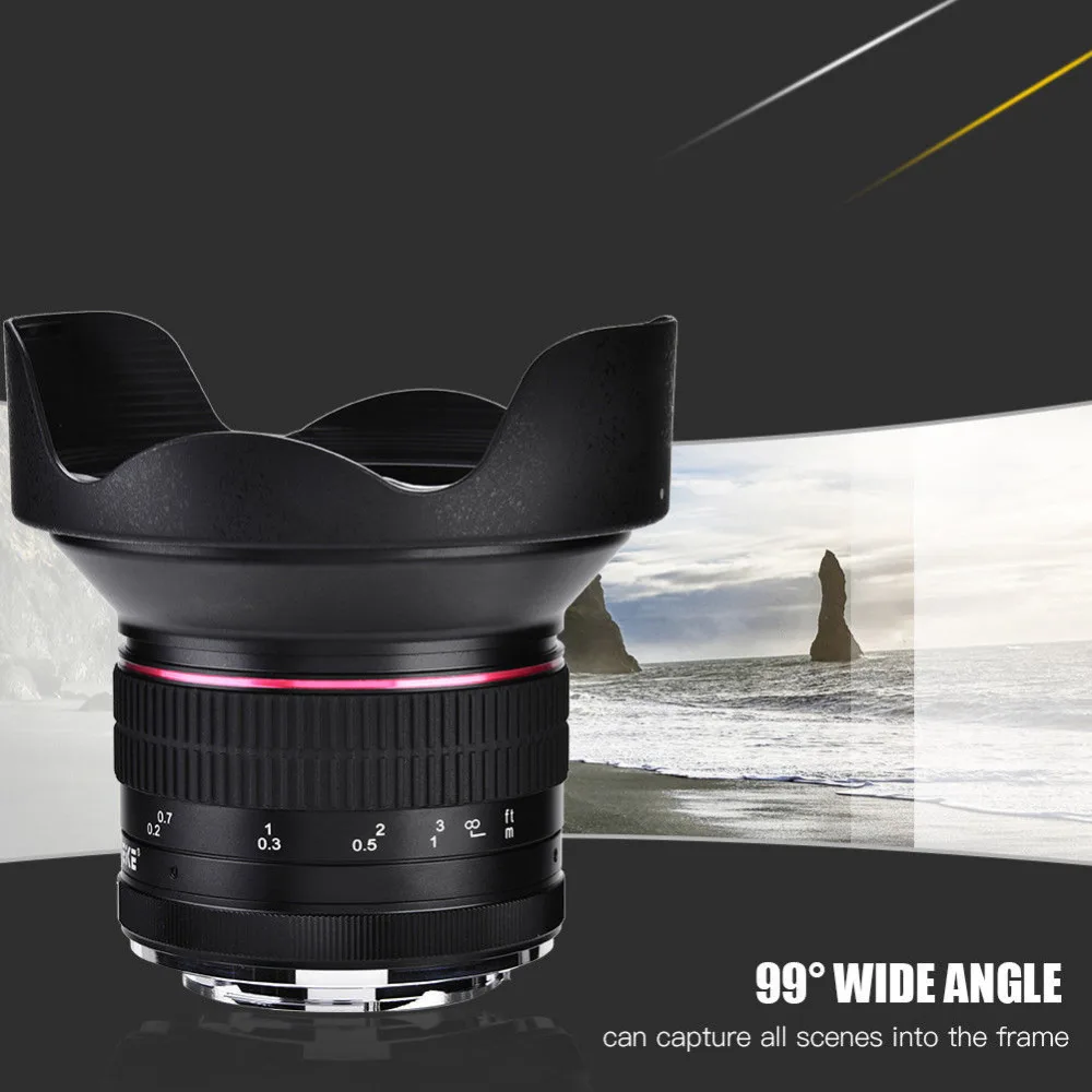 12 мм F2.8-f22 супер широкоугольный объектив рыбий глаз MF для Nikon 1 крепление беззеркальных ...