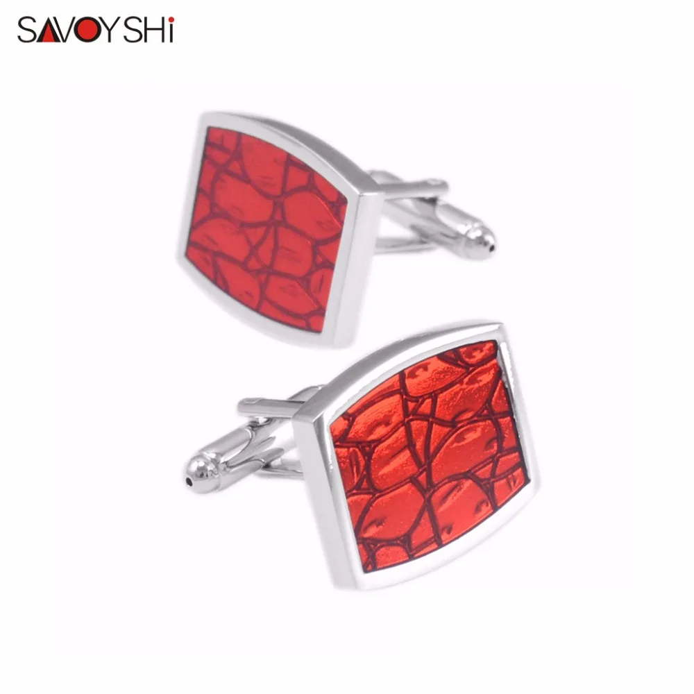 Enamel Cuff Buttons Accessories | Cufflinks High Quality Red - Square ...