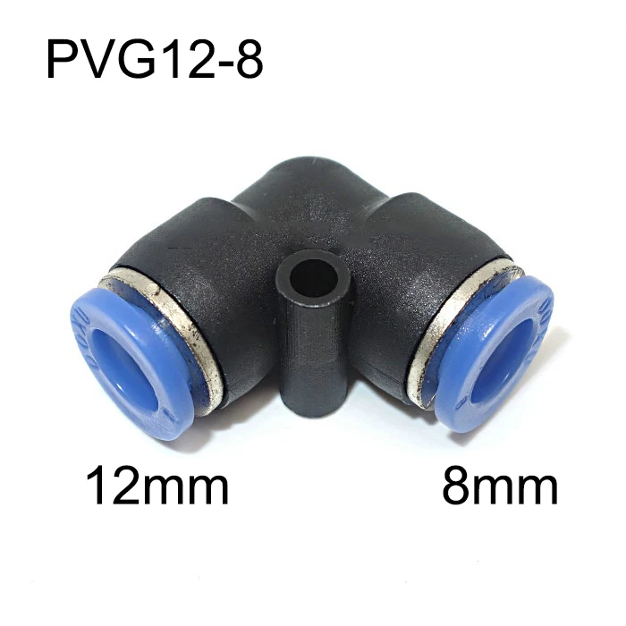 12mm To 8mm Tube Fitting Union Elbow One Touch Coupling Pneumatic Push ...