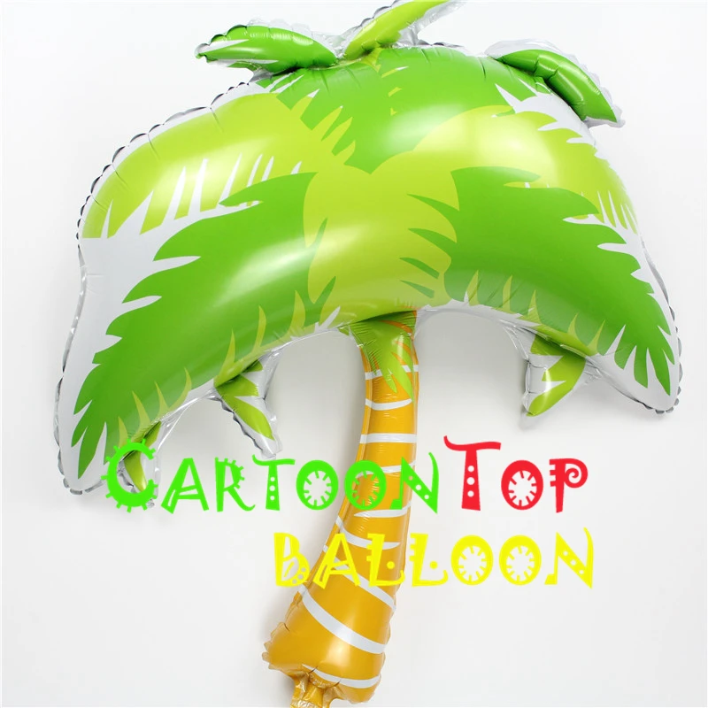 10pcs/lot Giant Green Palm Coconut Tree Balloon Helium For Golden ...