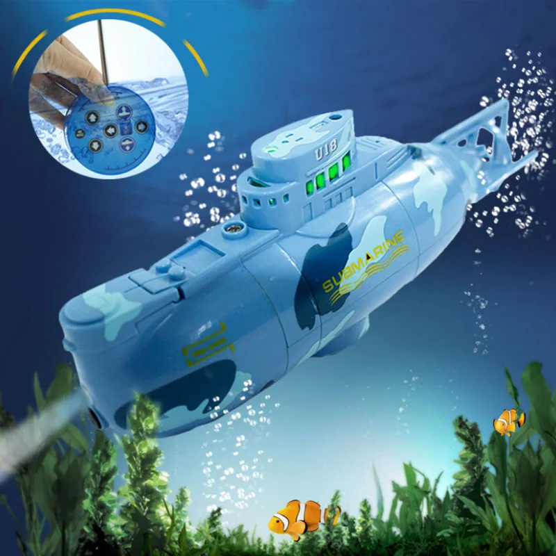 Hot Sale Mini RC Submarine Remote Control Toy With USB Cable Blue ...