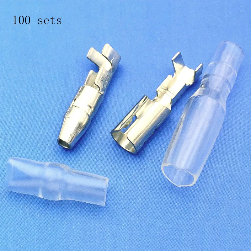 Conector de fio elétrico automotivo, conector de terminal bala de 100 ...