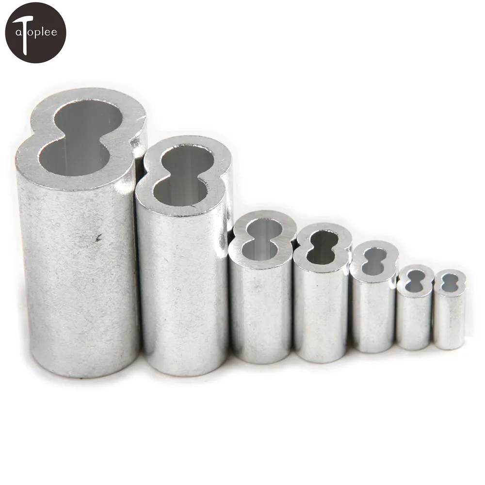 5 pcs 알루미늄 합금 슬리브 클립 피팅 m1.5/m2/m2.5/m3/m4/m6/m8 클립 피팅 로프 고정 로프에 대 한 녹 ...