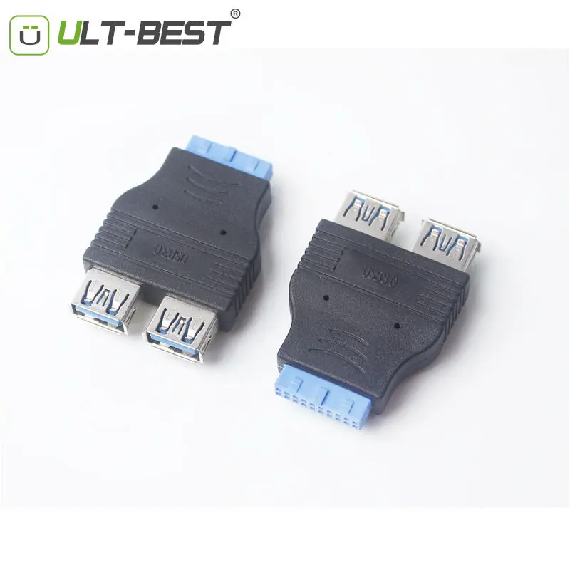 ULT BEST Motherboard 20Pin Header to 2 Ports USB3.0 Type A Female ...