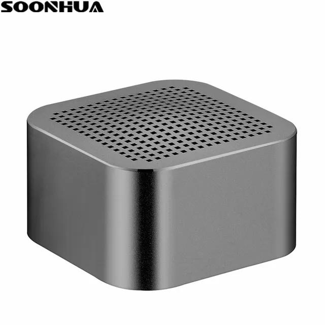 SOONHUA Portable Mini Square Bluetooth Speaker V4.0 Stereo Sound Metal ...