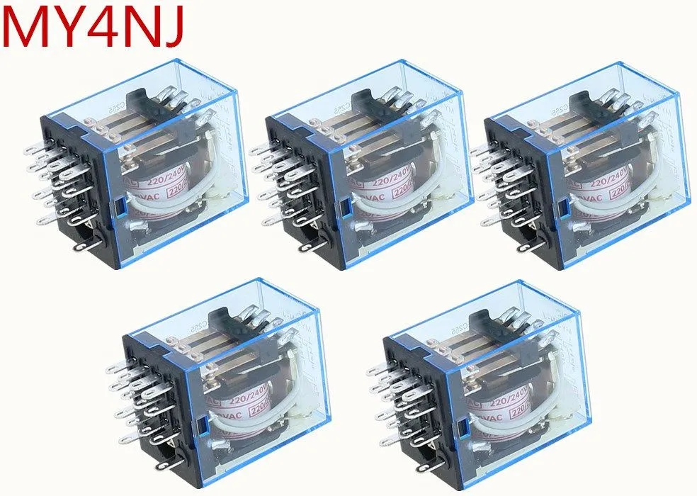 5pcs general purpose relay MY2 DPDT 8 pins MY2NJ relais 12v 24v 110v ...
