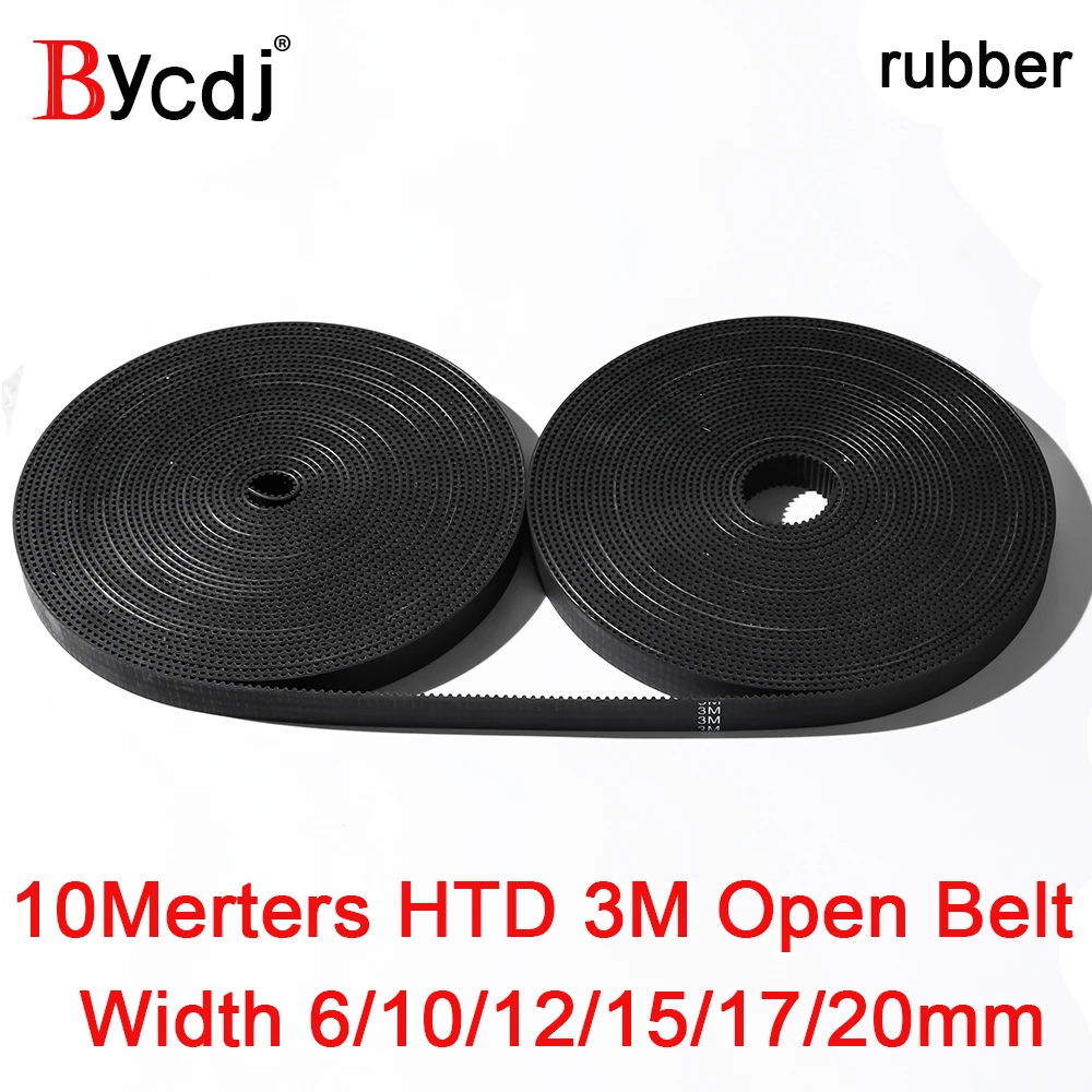Arc Tooth HTD 3M Open Synchronous belt Width 6/9/10/12/15/17/20mm ...