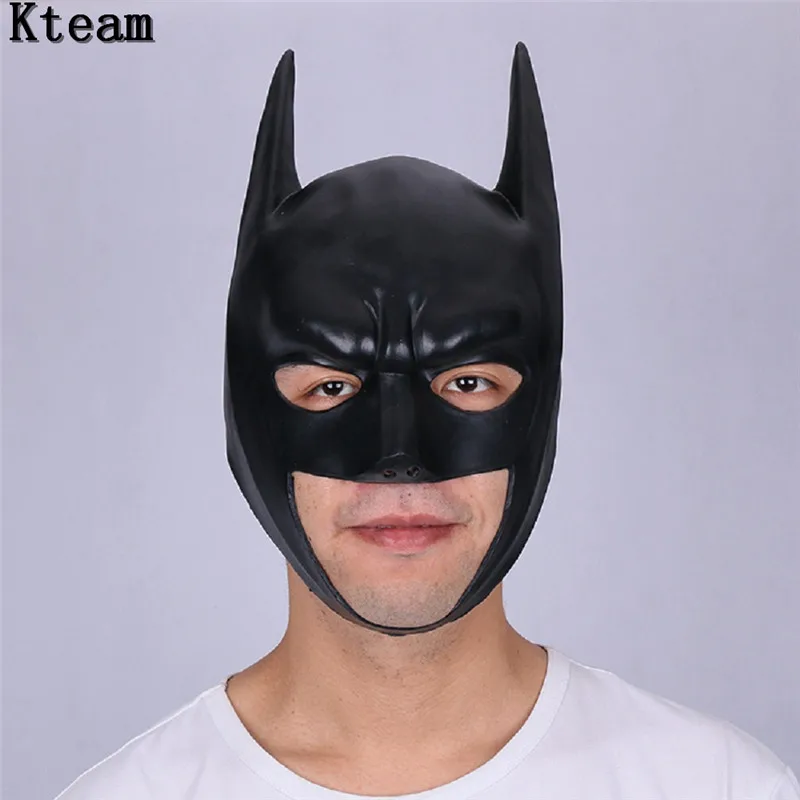 Realistic Halloween Full Face Latex Batman Mask Costume Superhero The ...