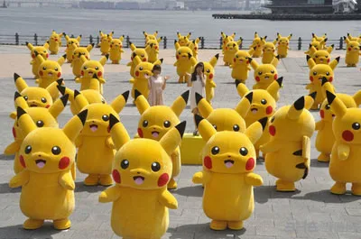 Anime Pikachu Cartoon Mascot Costume - KawaiiMerch.com