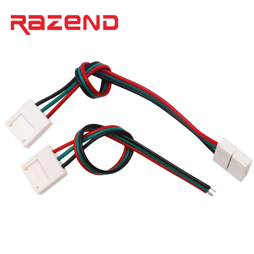 5pcs 3 Pin Connector Pcb Solderless Corner Connectors 1 2 Clip For 10mm ...