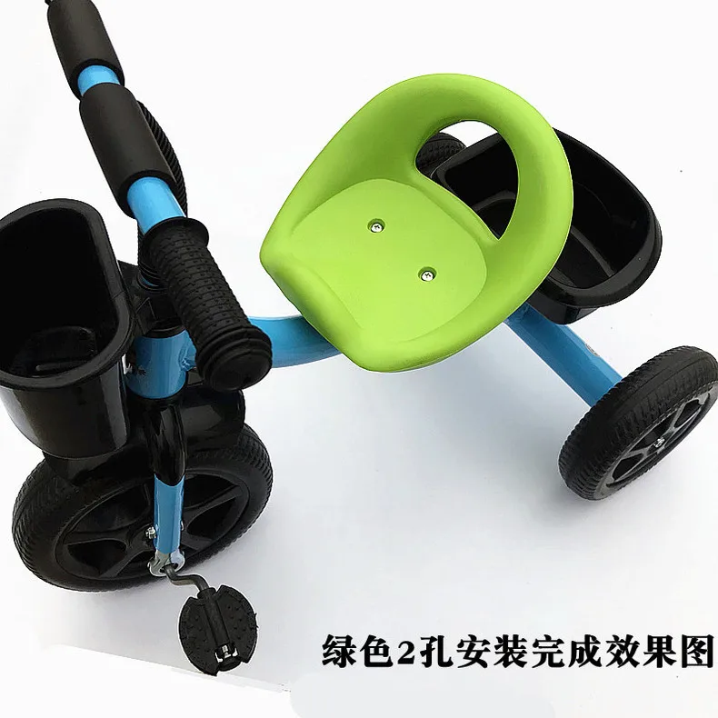 SELLE,black--Tricycle de vélo pour enfants, siège de selle avant à deux ...
