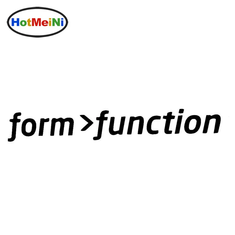 HotMeiNi Car Sticker Form Over Function Funny Car Styling Truck Window ...