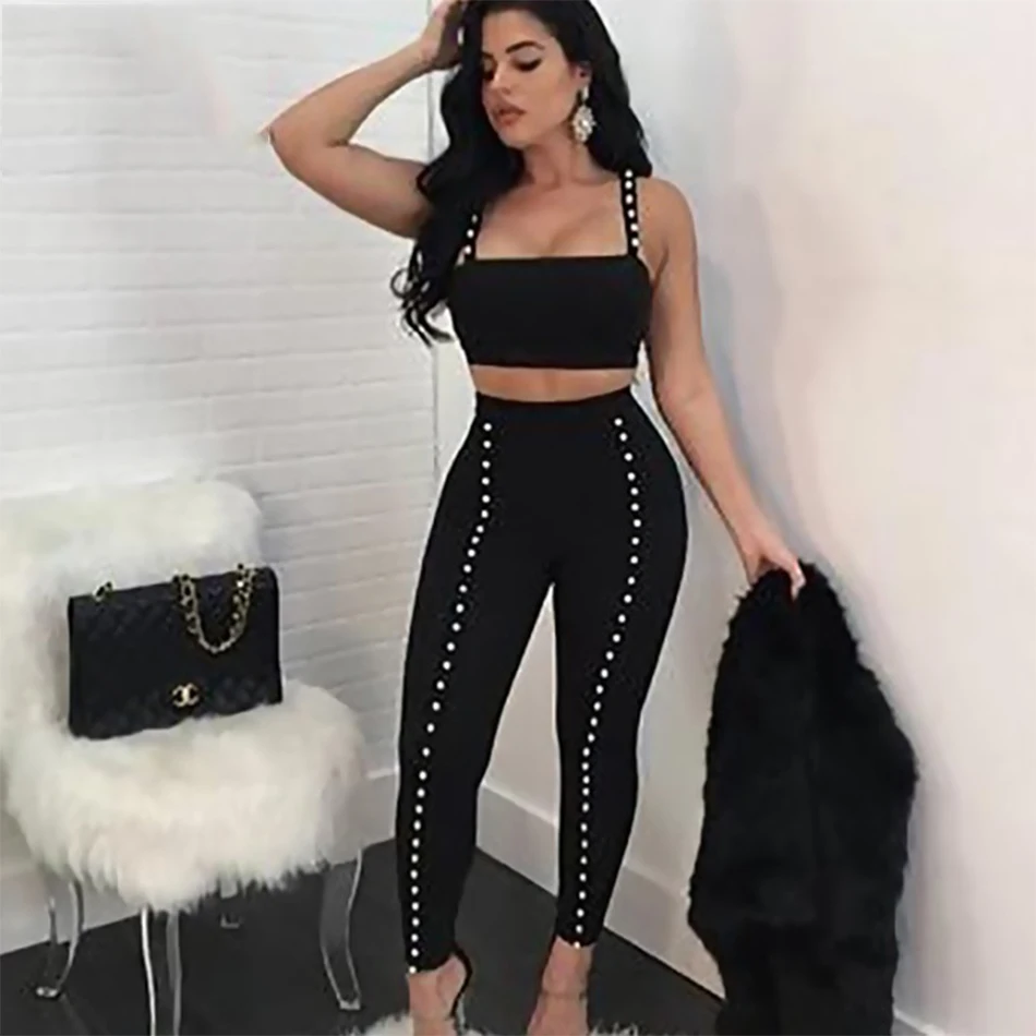 Newest Summer Celebrity Party Bandage Jumpsuit Women Runway Sexy Night