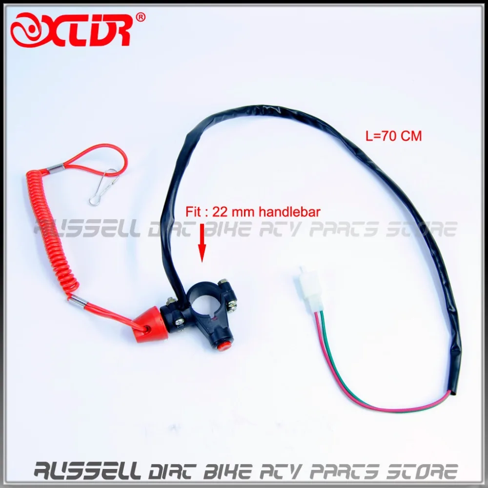 Universal Engine Motor Quad Scooter Atv Kill Stop Tether Switch Push ...