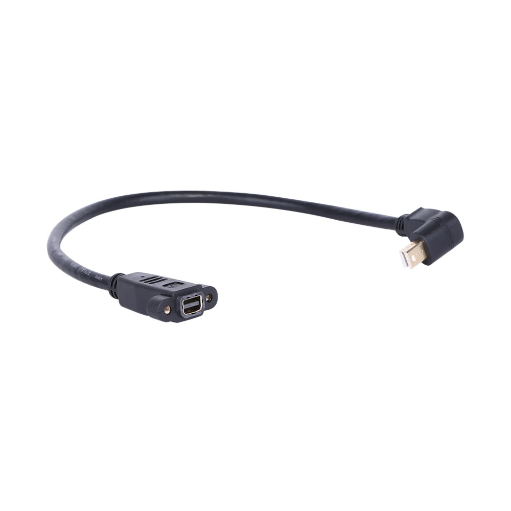 30cm/1Ft Angled Mini DP Male to Mini DP Female Display Port Converter ...