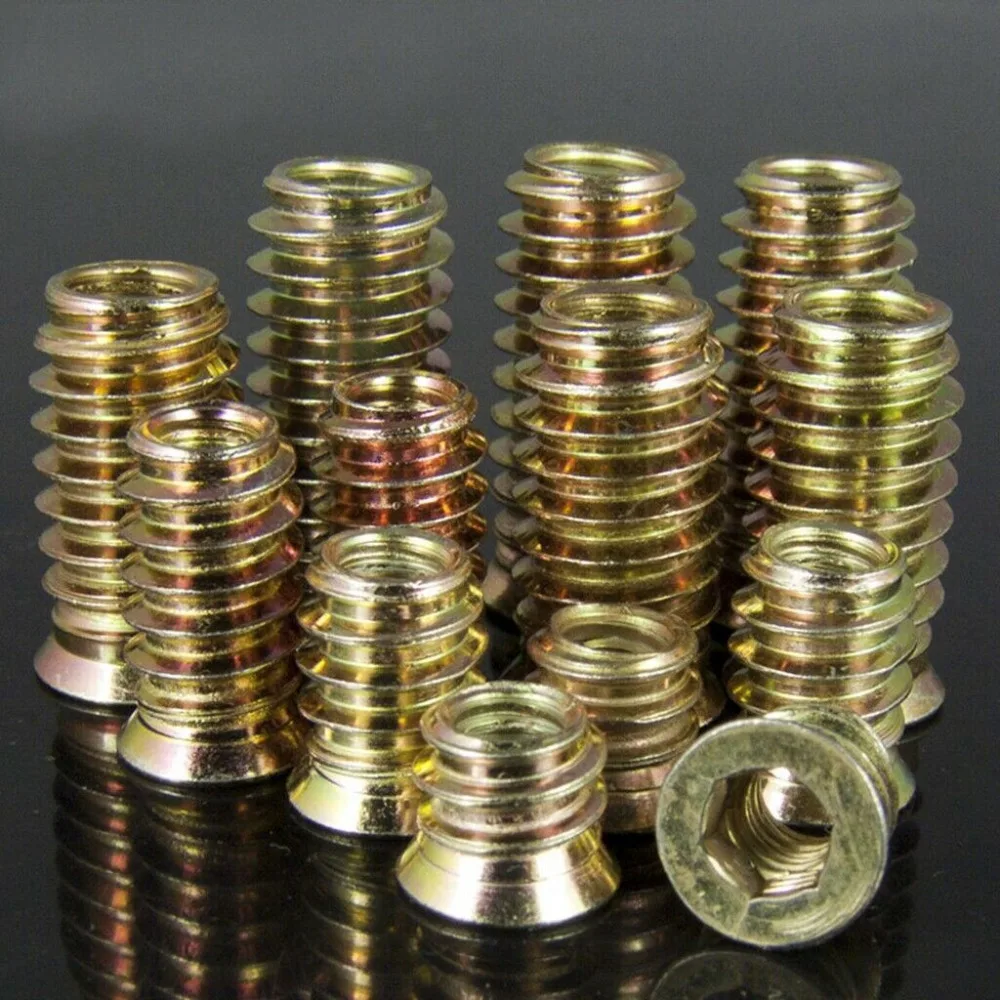 Furniture Connector Pre Embedded Internal And External Tooth Insert Nut ...