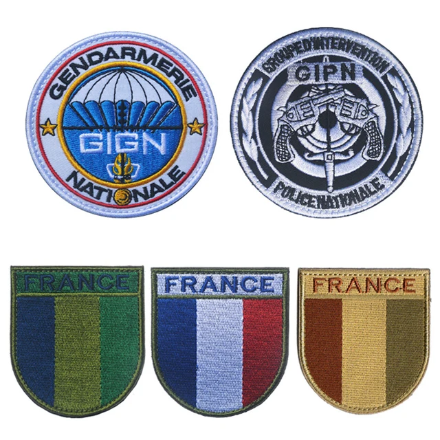 French Army France Flag GIGN GIPN Morale Patch Emblem Tactical Hook ...