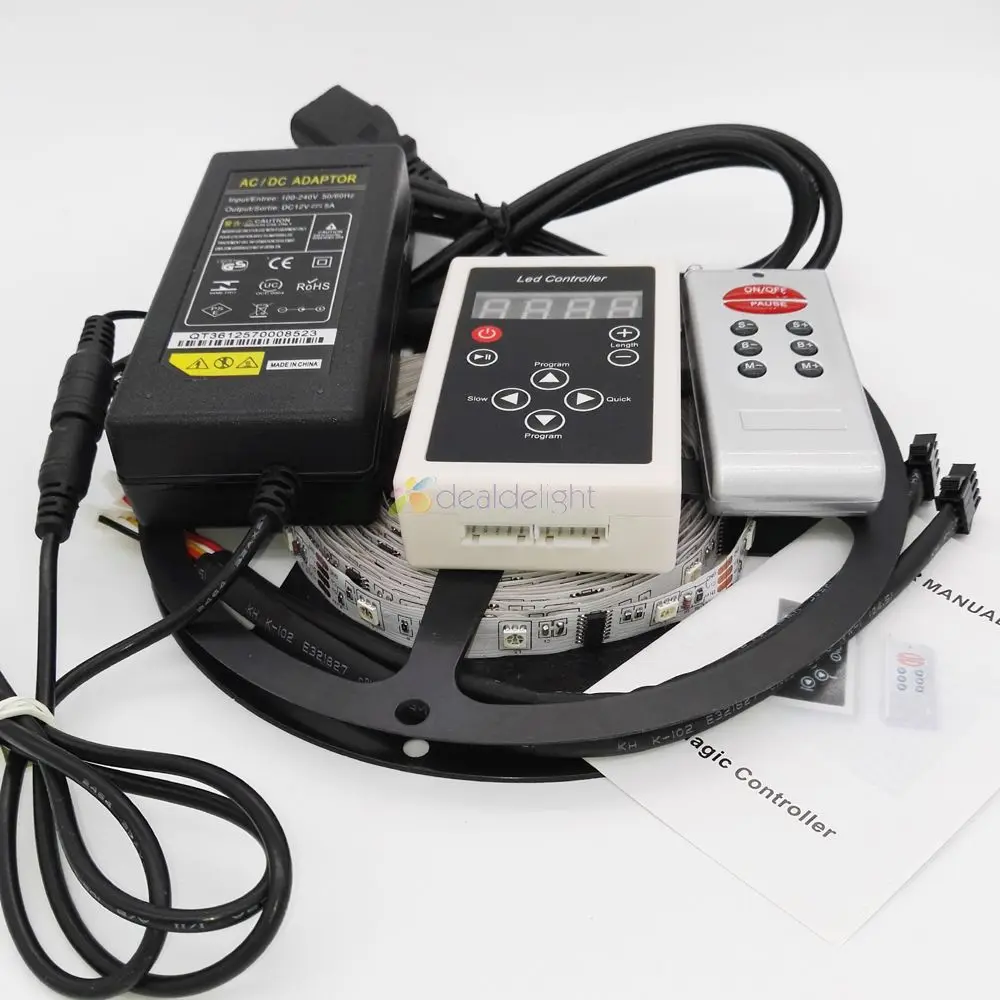 5m 6803 Ic 30led/m 5050 Digital Dream Color Rgb Led Strip Non ...