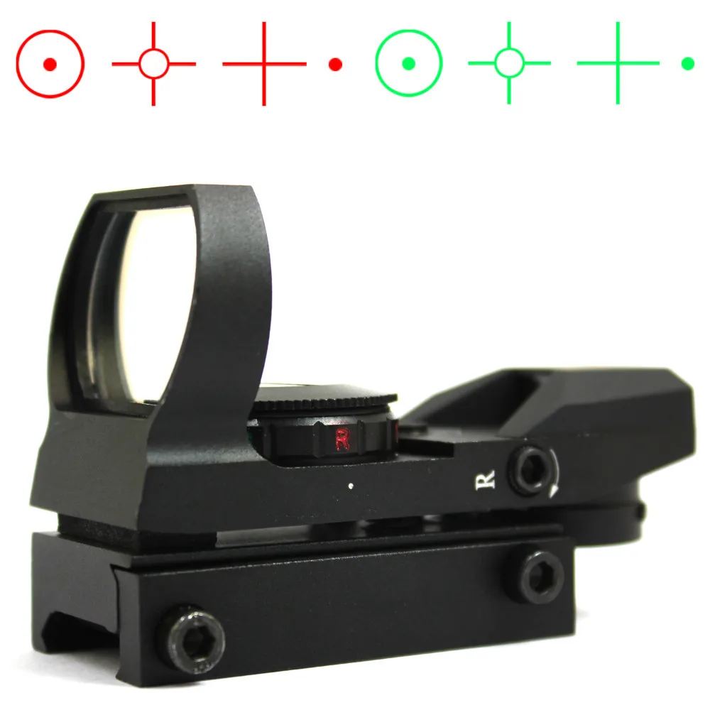 NEW Holographic 4 Type Reticle Red Green Dot Sight for 20mm Picatinny ...