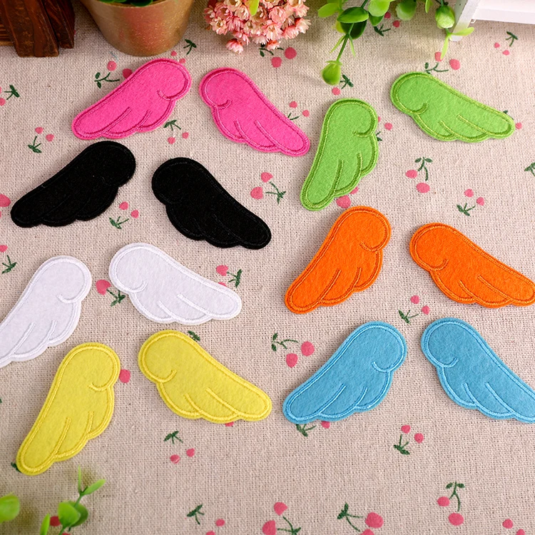 Cartoon Embroidery Multi colored Angel Wings Wing Patch Applique Cute ...