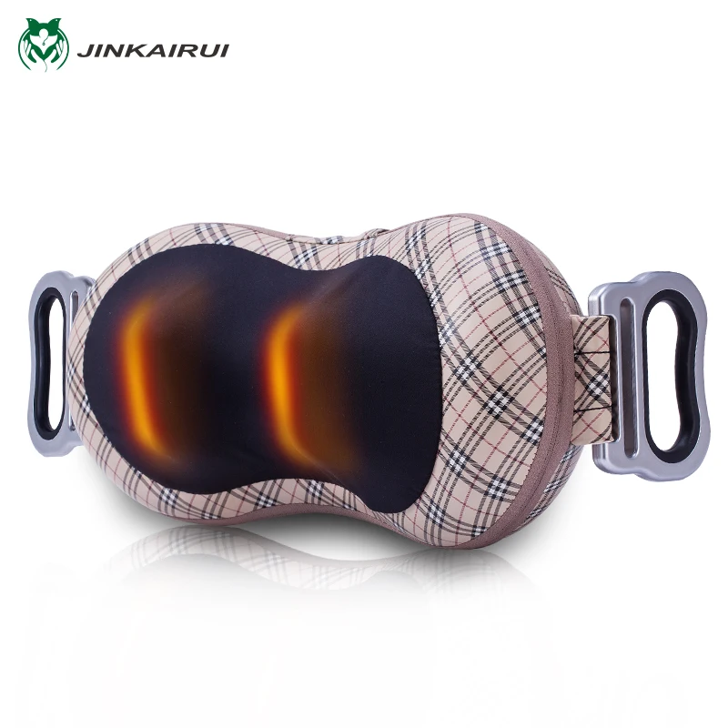 Jinkairui Shiatsu Deep Kneading Massage Pillow Shawl Infrared Heat Massager Relaxation Relieve