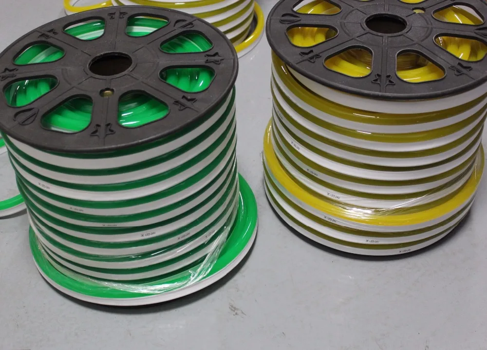 50m 110v Colored PVC cover led soft neon lamp neo neon flexible strip ...