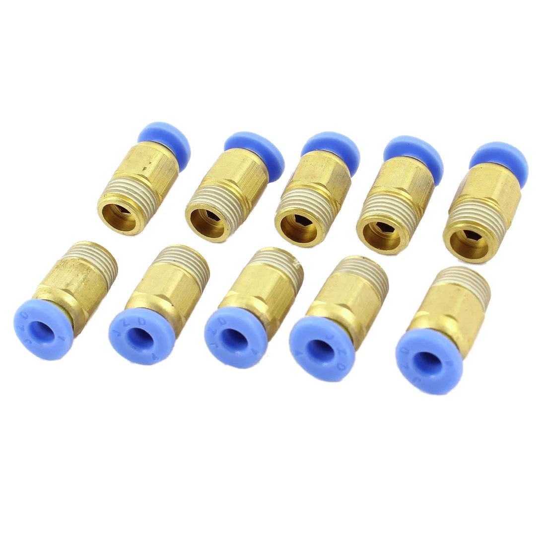 10 Pcs Straight Quick Connectors Pneumatic Fittings 4mm x 1/8" PT Male ...