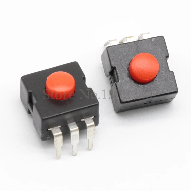 50PCS-Flashlight-Parts-1212-223DB-Side-3-Pin-Black-Red-Push-Button ...