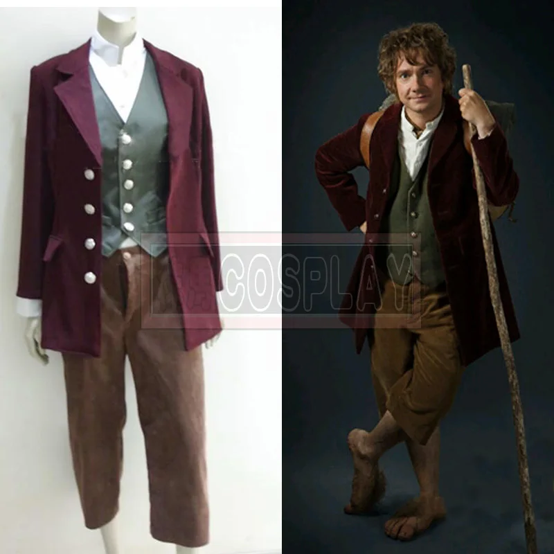 The Lord Of The Rings The Hobbit Bilbo Baggins Cosplay Costume on ...