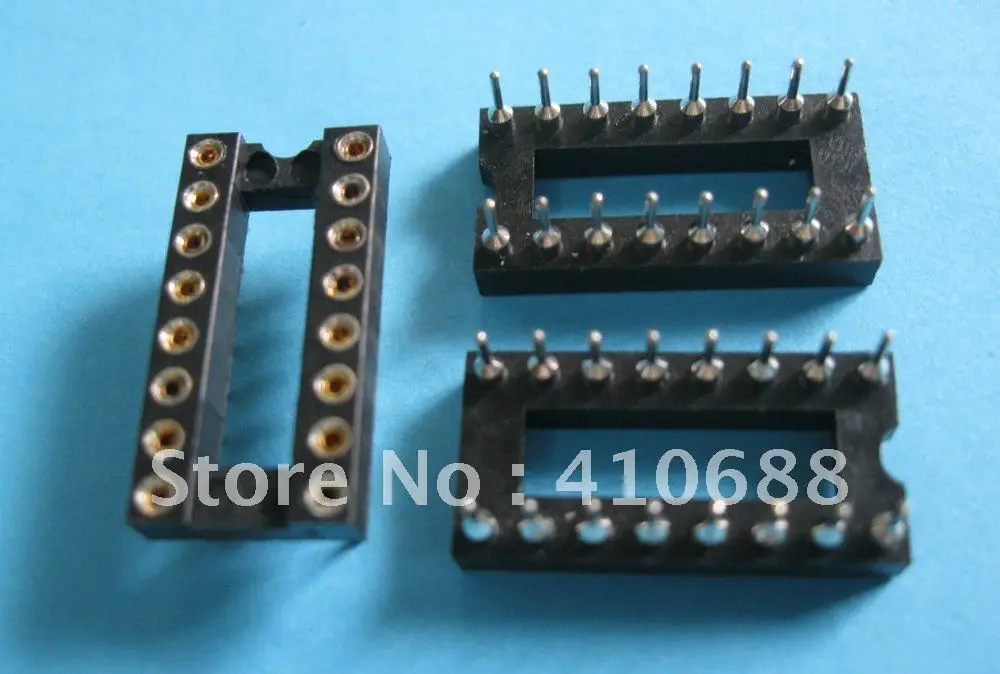 60-Pcs-IC-Socket-Adapter-Round-16Pin-headers-IC-Sockets-Pitch-2-54mm-X ...
