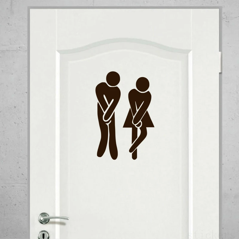 Buy Male And Female Wc Sticker On The Door Wall Decals