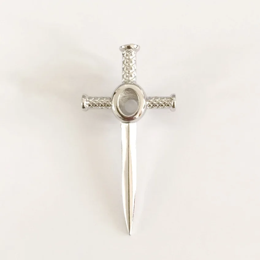 5pcs 18kgp Cross Sword Cage Lockets, Diy Can Open And Hold 8mm Pearl ...