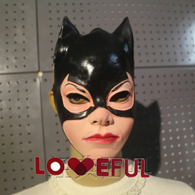 New Quality Cosplay Catwoman Latex Clown Mask For Halloween Costume
