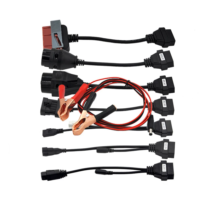 Full Set 8 TCS CDP cdp Pro Car Cables OBD/OBDII Diagnostic Connector ...