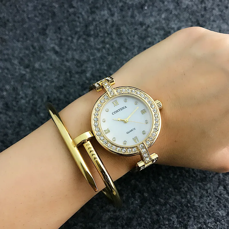 CONTENA Fashion Ladies Quartz Watches Women Luxury Brand High Quality ...