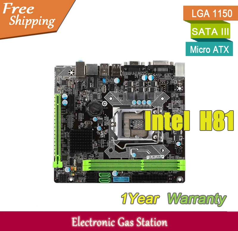 Original MAXSUN Desktop Motherboard Intel H81 LGA 1150 DDR3 PCI E X16 ...