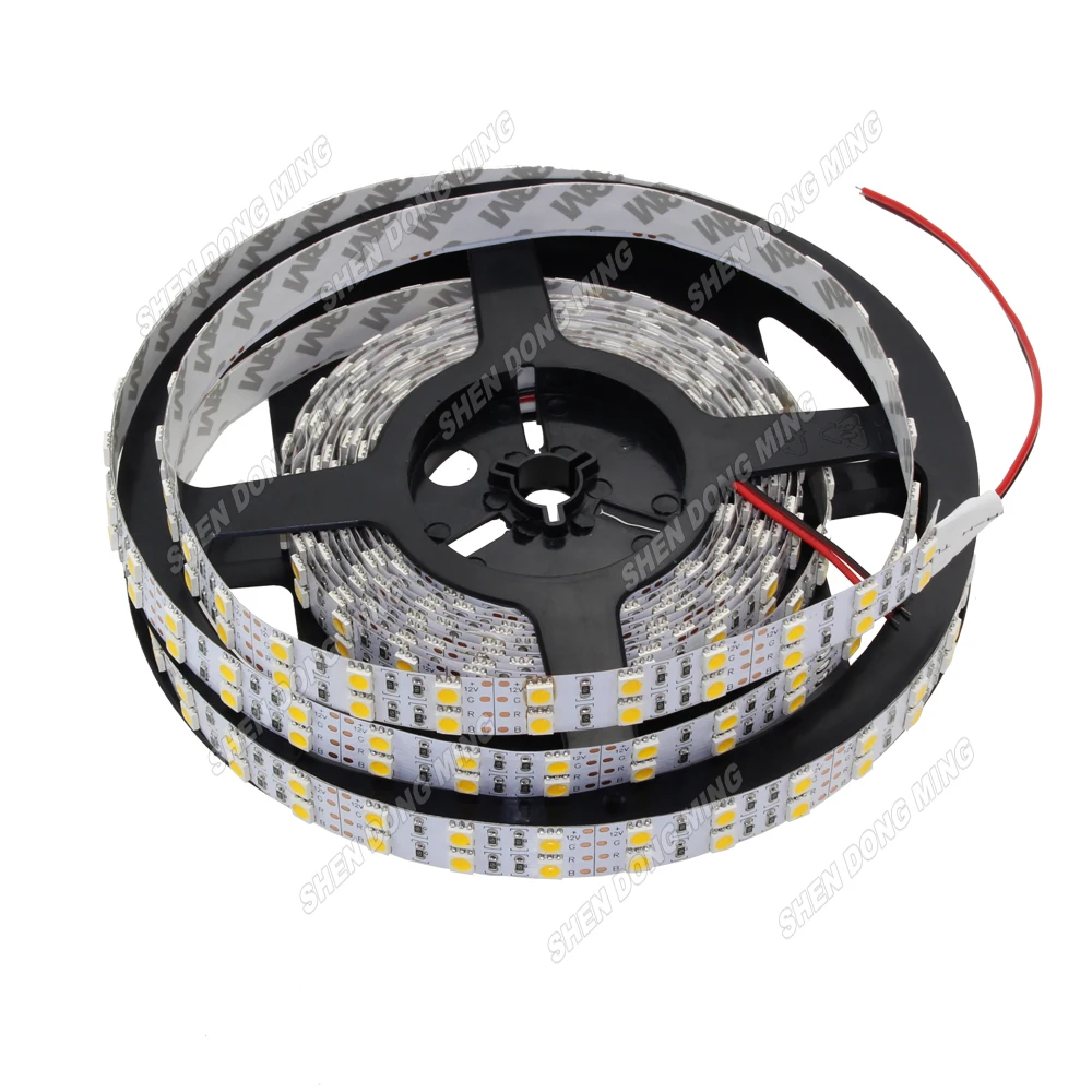 600leds DC 12V smd 5050 Double Row led strip RGB 120leds 1m/2m/3m/4m/5m ...