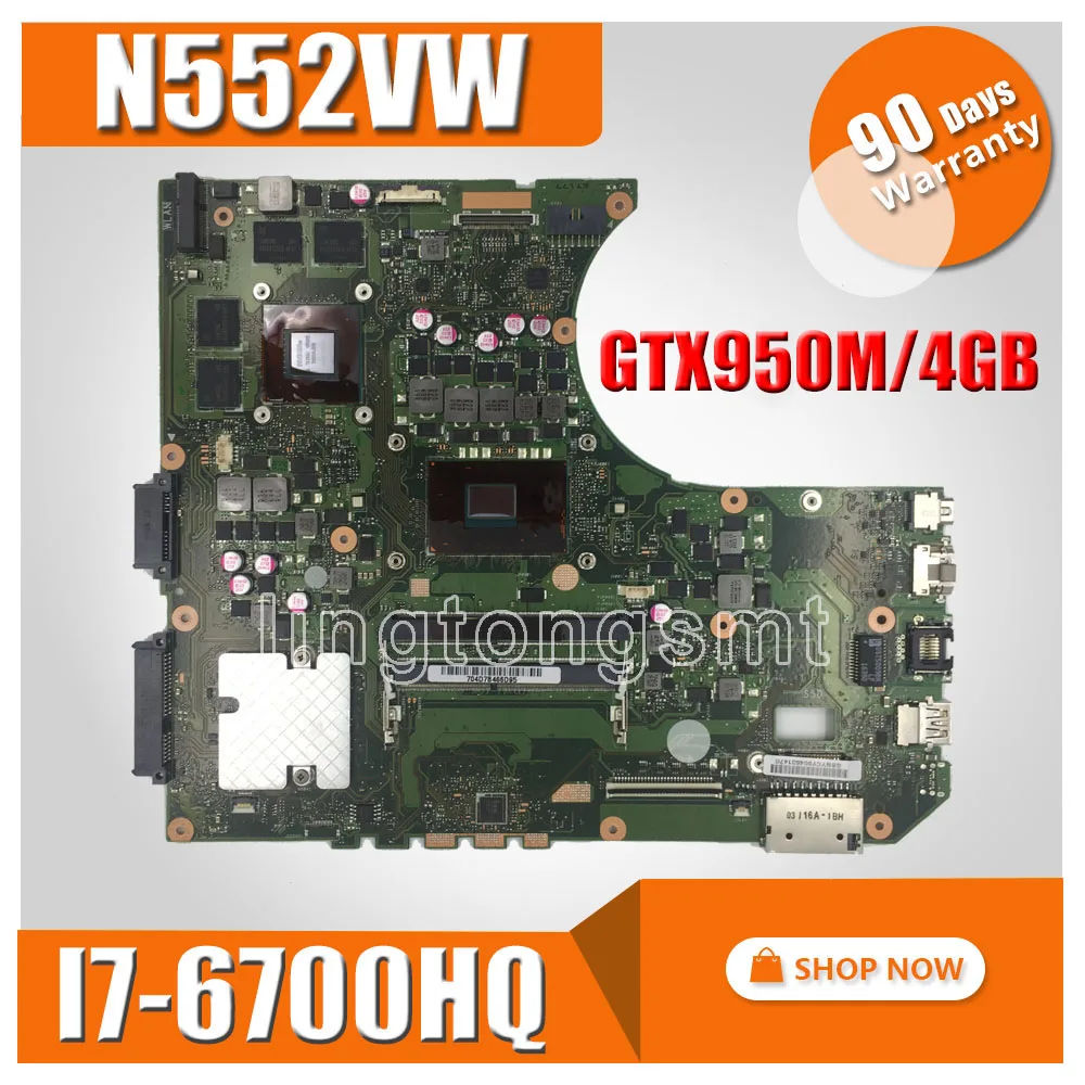 N552VW motherboard I7 6700HQ GTX950M 4G For Asus N552VW N552VX N552V ...