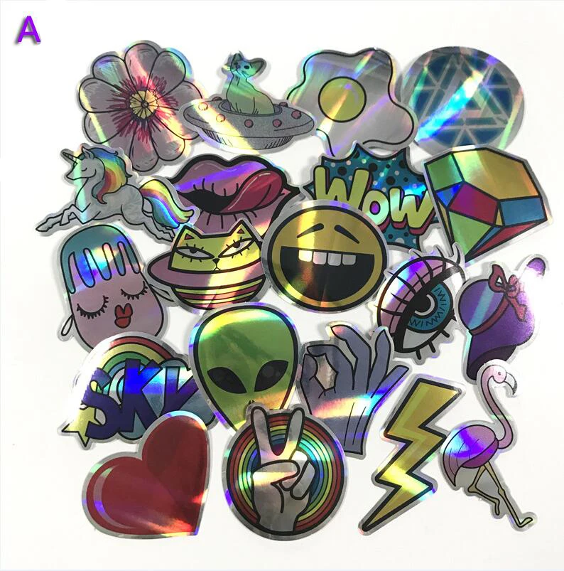 20 PCS Cross border Hot selling Personalized Bright Car Stickers Shiny ...