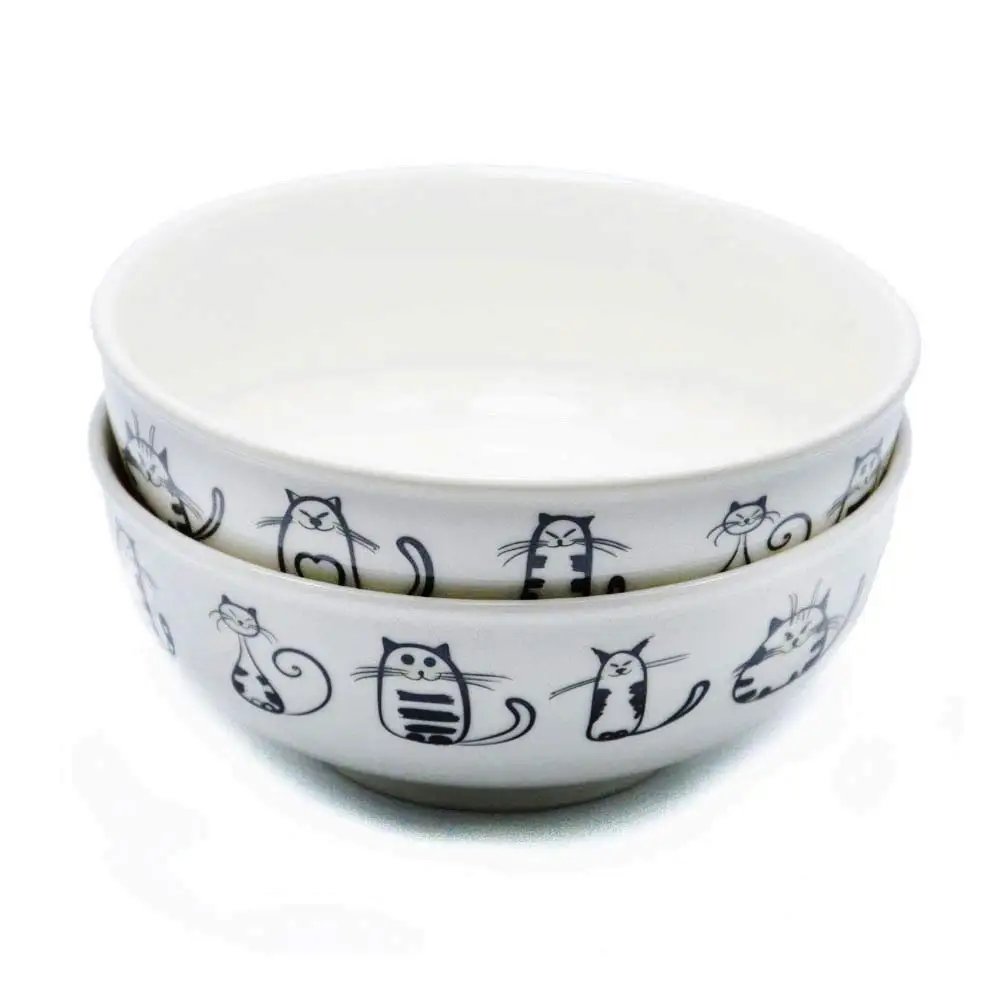 Cute Ceramic Cat Designed Dinner Dish Set FREE SHIP USA